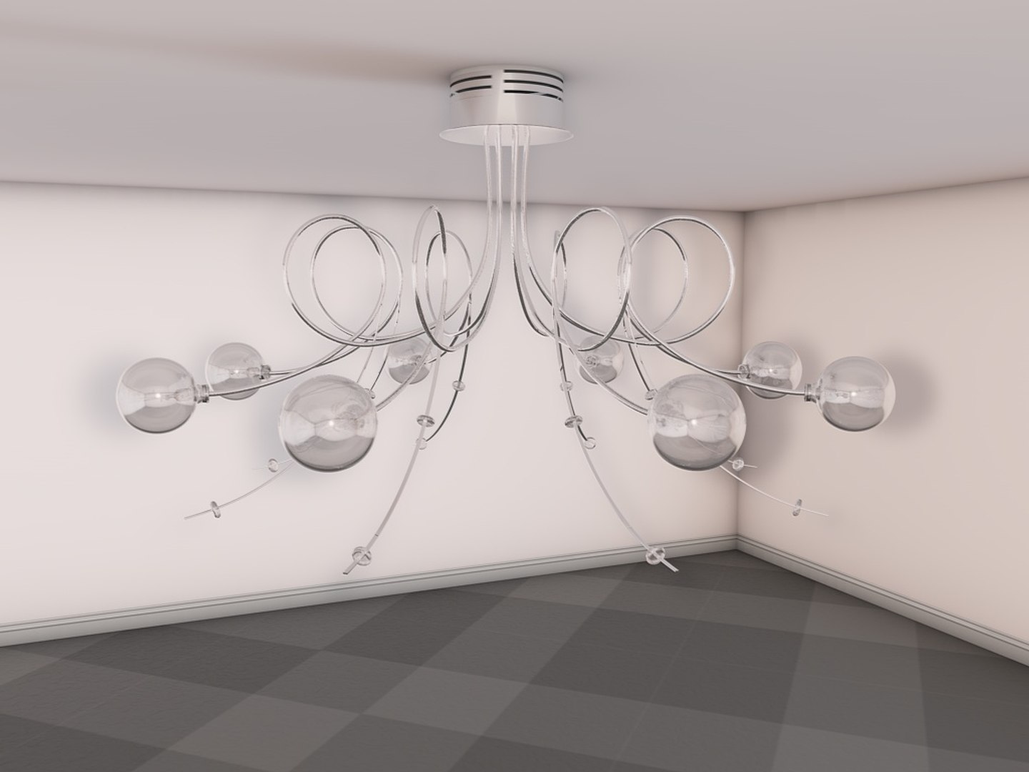modern ceiling light c4d