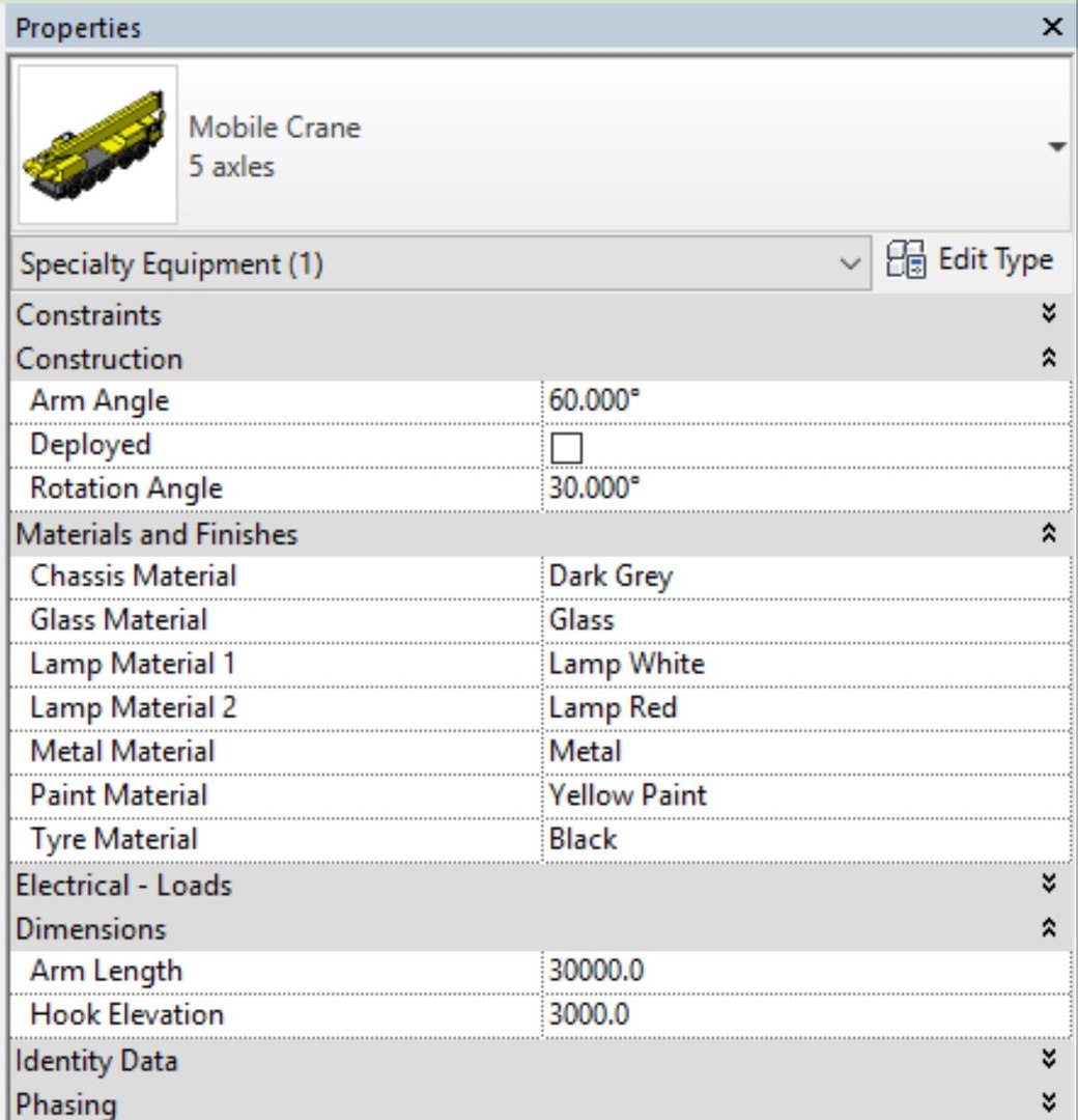 Parametric Mobile Crane - Revit Family 3D Model - TurboSquid 1820118
