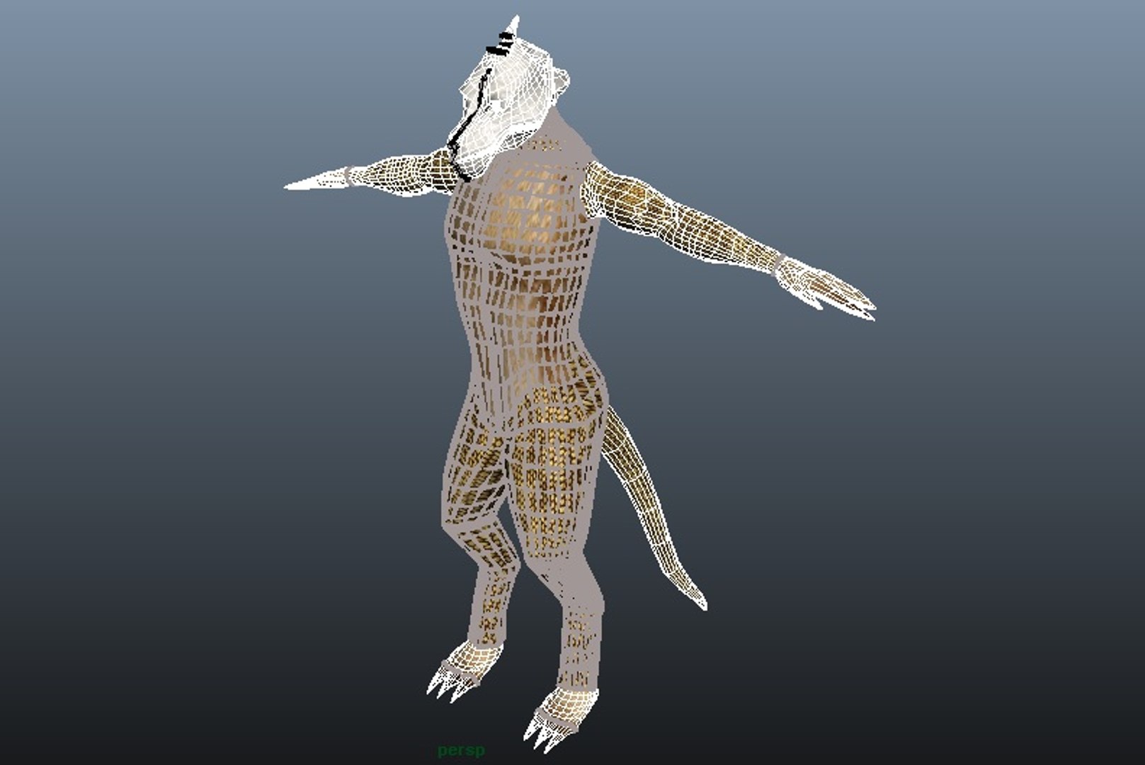 Humanoid Lizard 3d Fbx