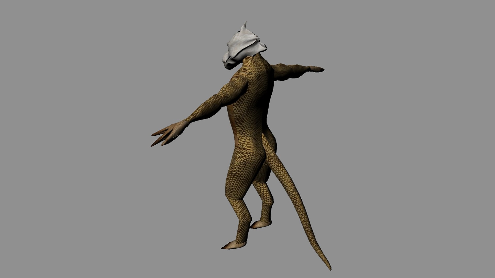 Humanoid Lizard 3d Fbx