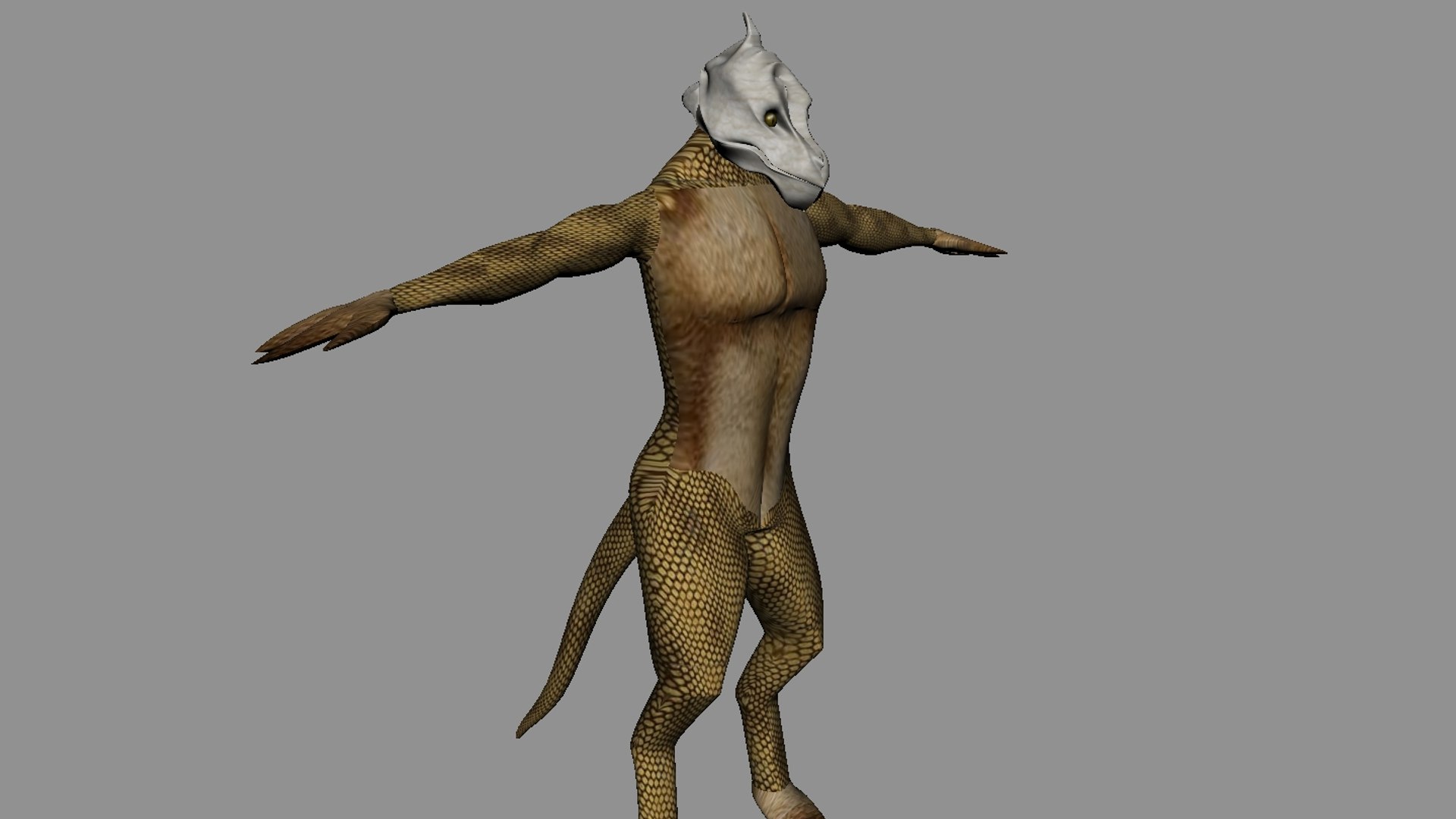 Humanoid Lizard 3d Fbx