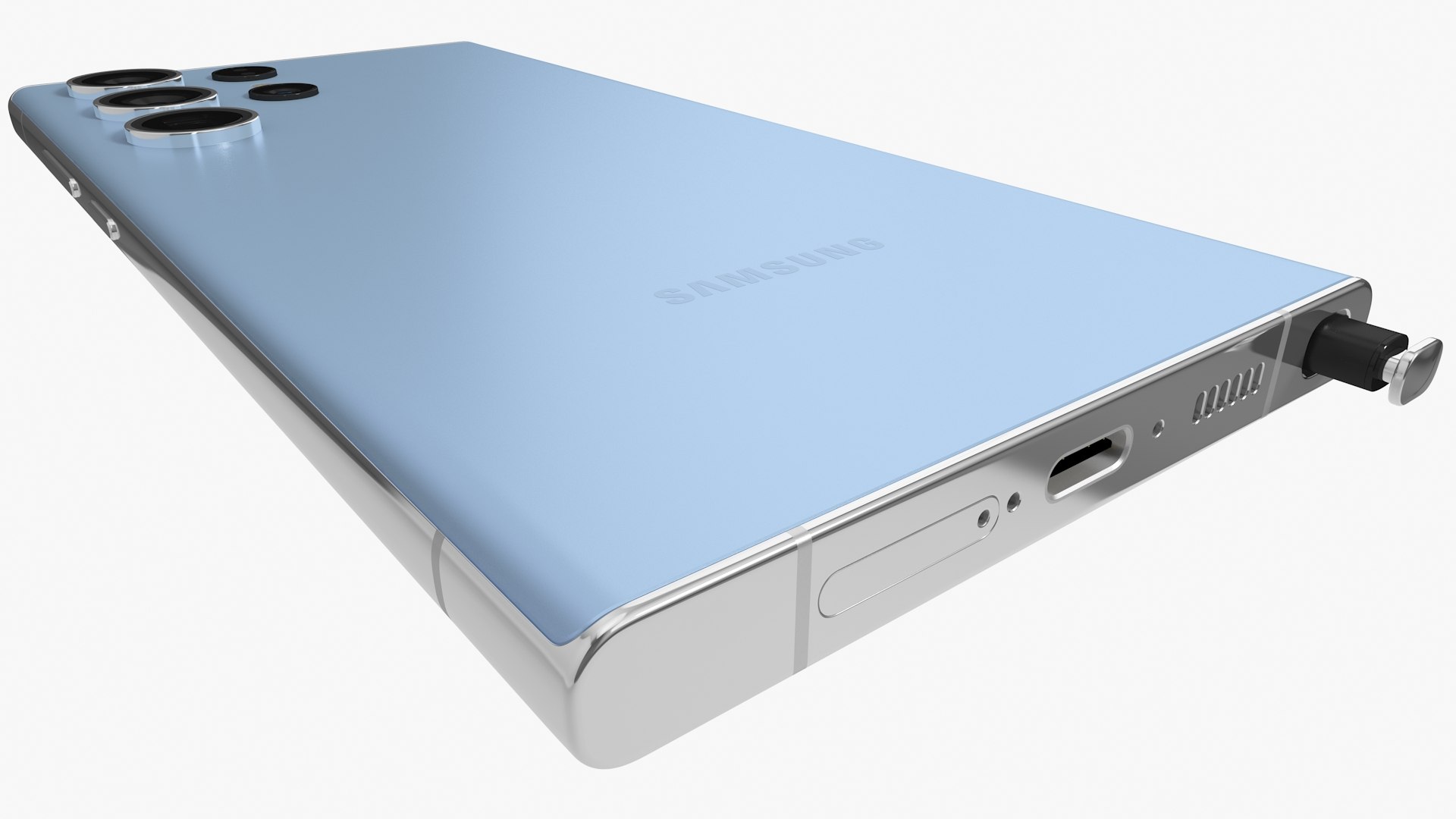 3D Samsung Galaxy S23 Ultra Blue Model - TurboSquid 2022344