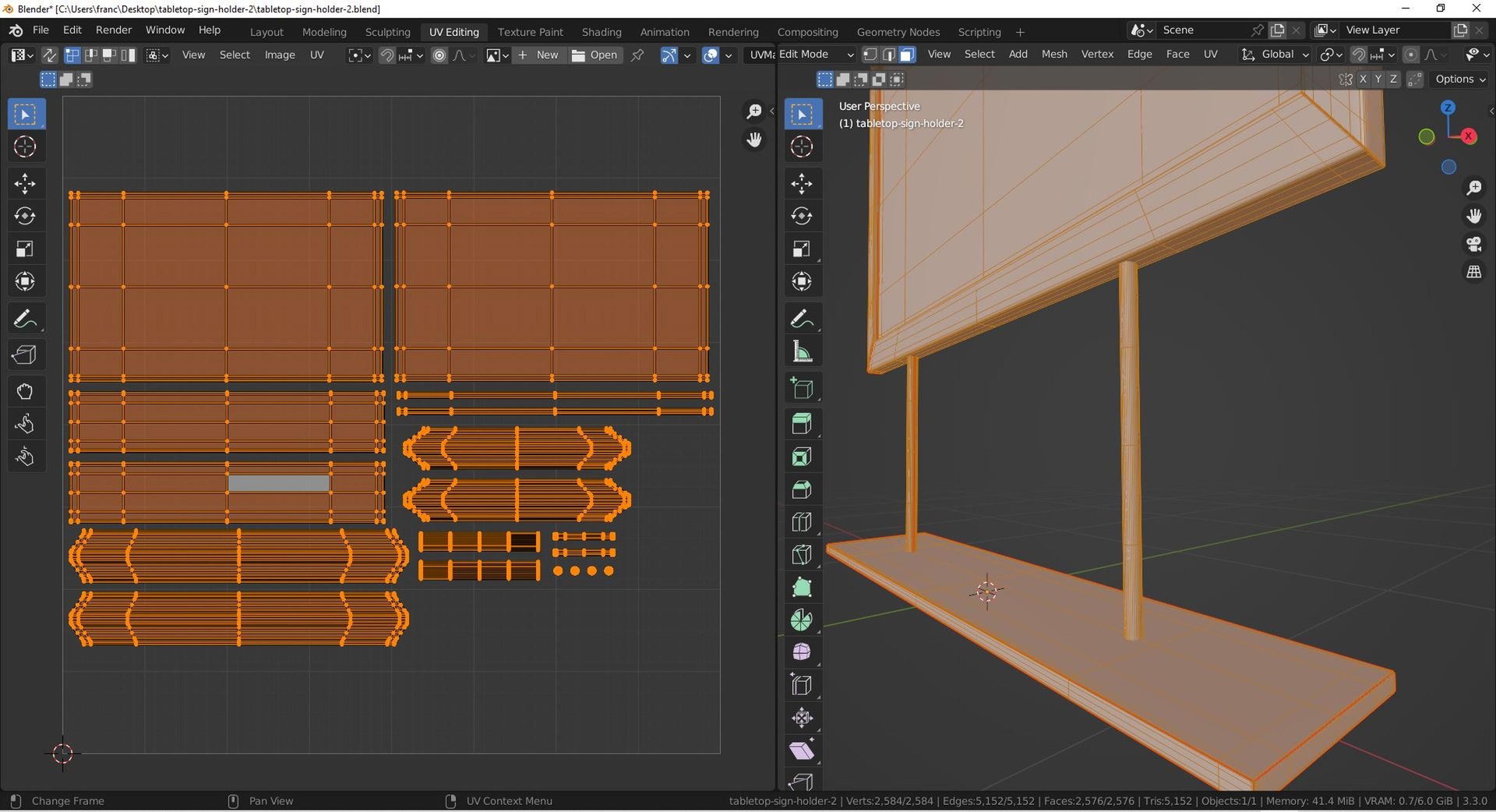 3D Tabletop sign holder 2 model - TurboSquid 2085880