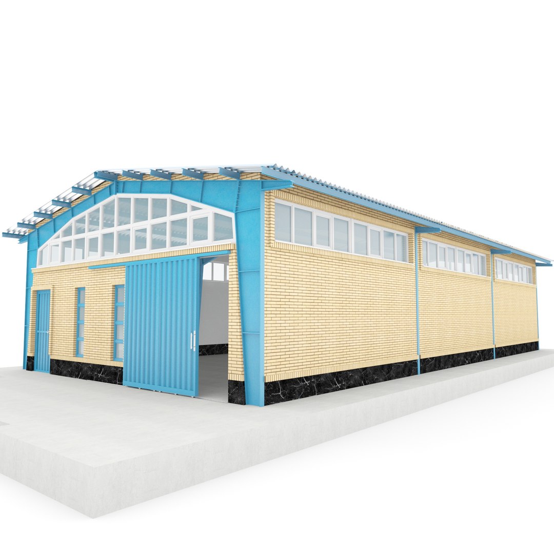 Industrial Shed-9X18 3D model - TurboSquid 2179566