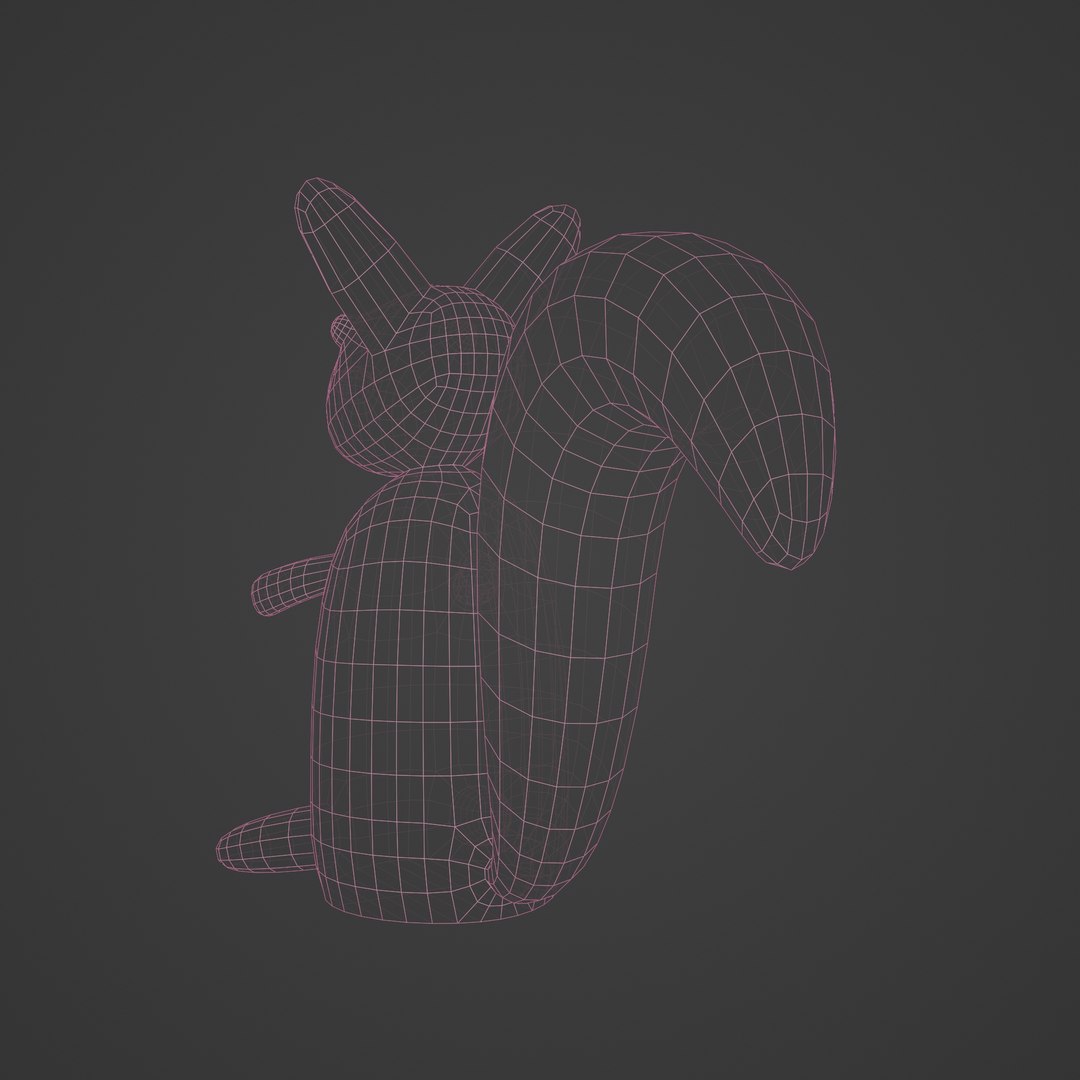 Wooden Squirrel Toy with Three Various Textures Set 3D model ...