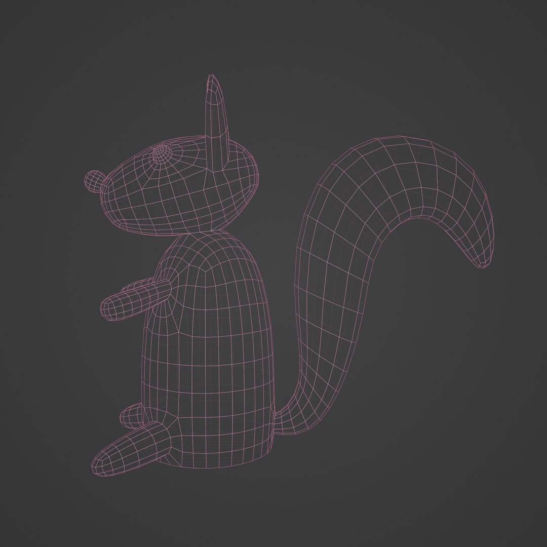 Wooden Squirrel Toy with Three Various Textures Set 3D model ...