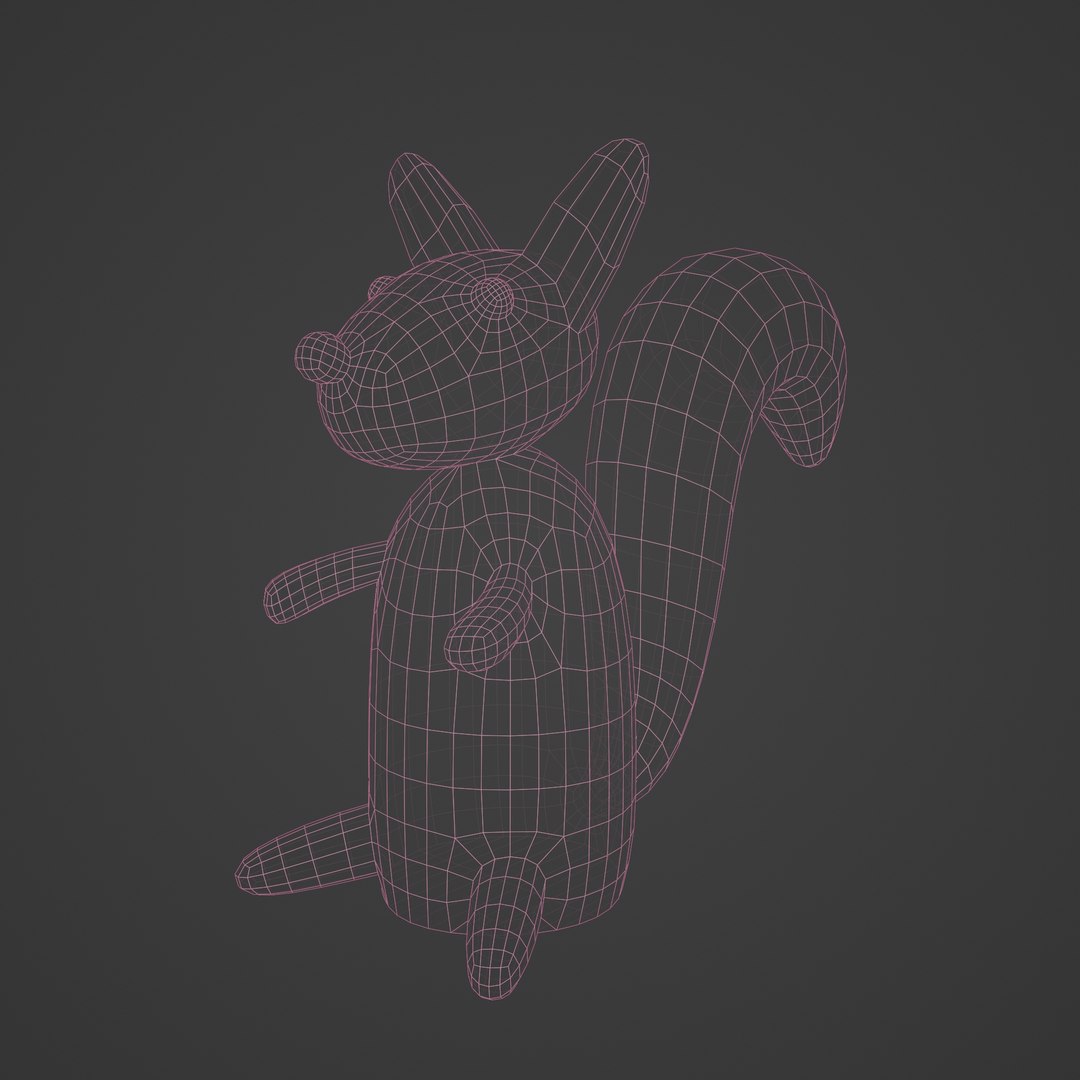 Wooden Squirrel Toy with Three Various Textures Set 3D model ...