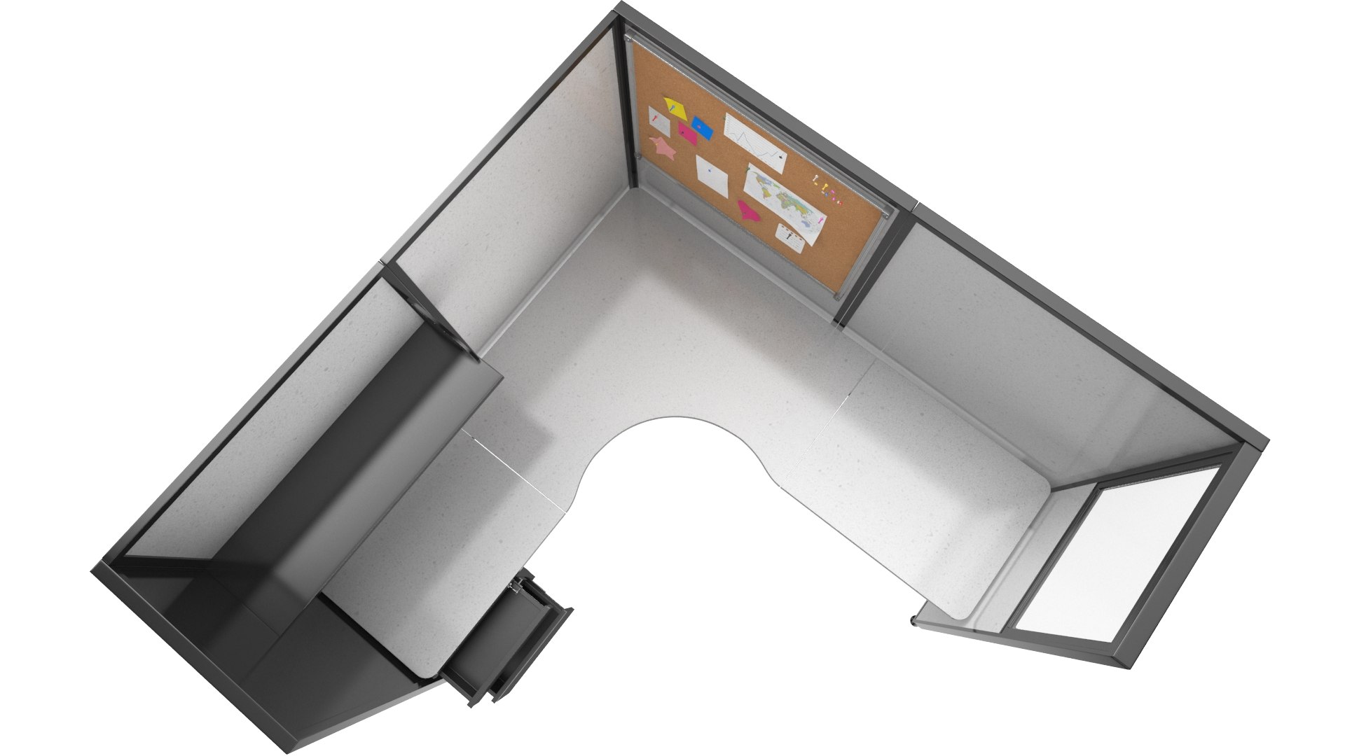 Detailed Cubicle Model - TurboSquid 2009118