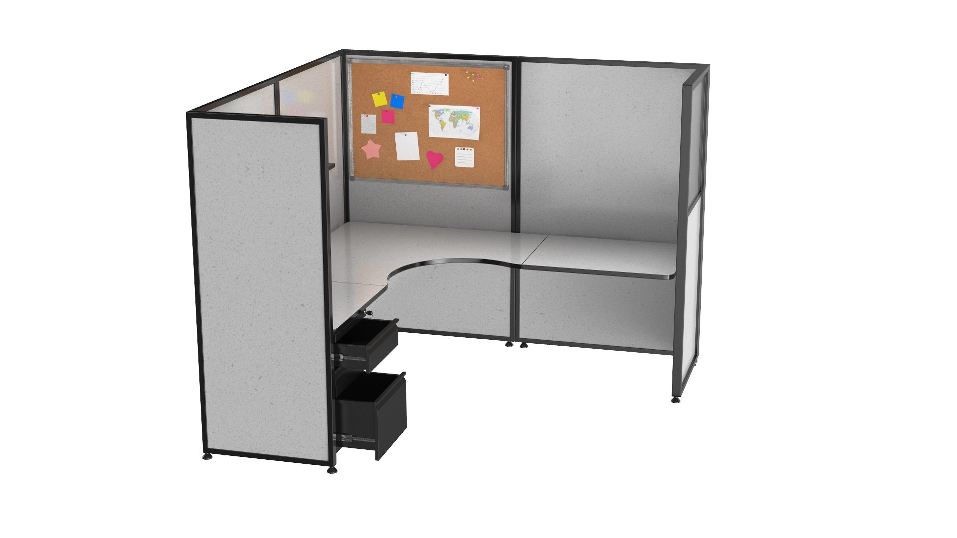 Detailed Cubicle Model - TurboSquid 2009118