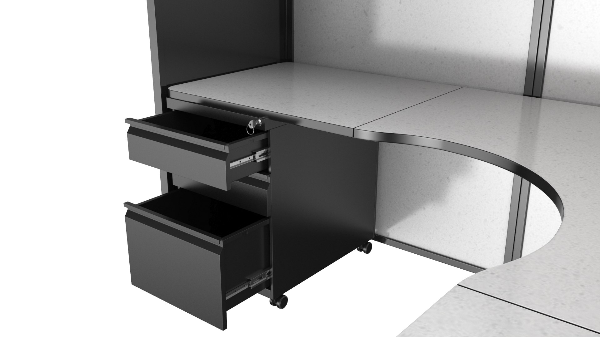 Detailed Cubicle Model - TurboSquid 2009118