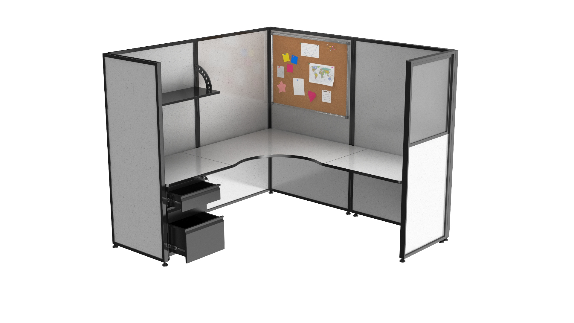Detailed Cubicle Model - TurboSquid 2009118