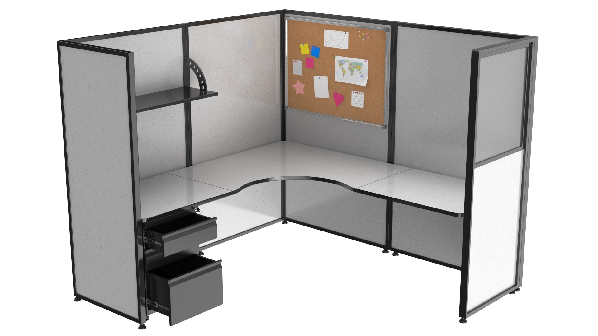 Detailed Cubicle model - TurboSquid 2009118