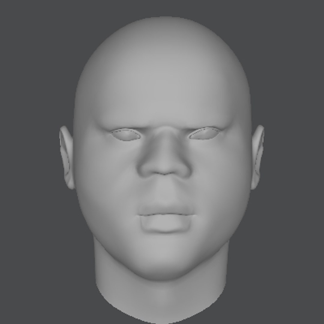 3d male head model