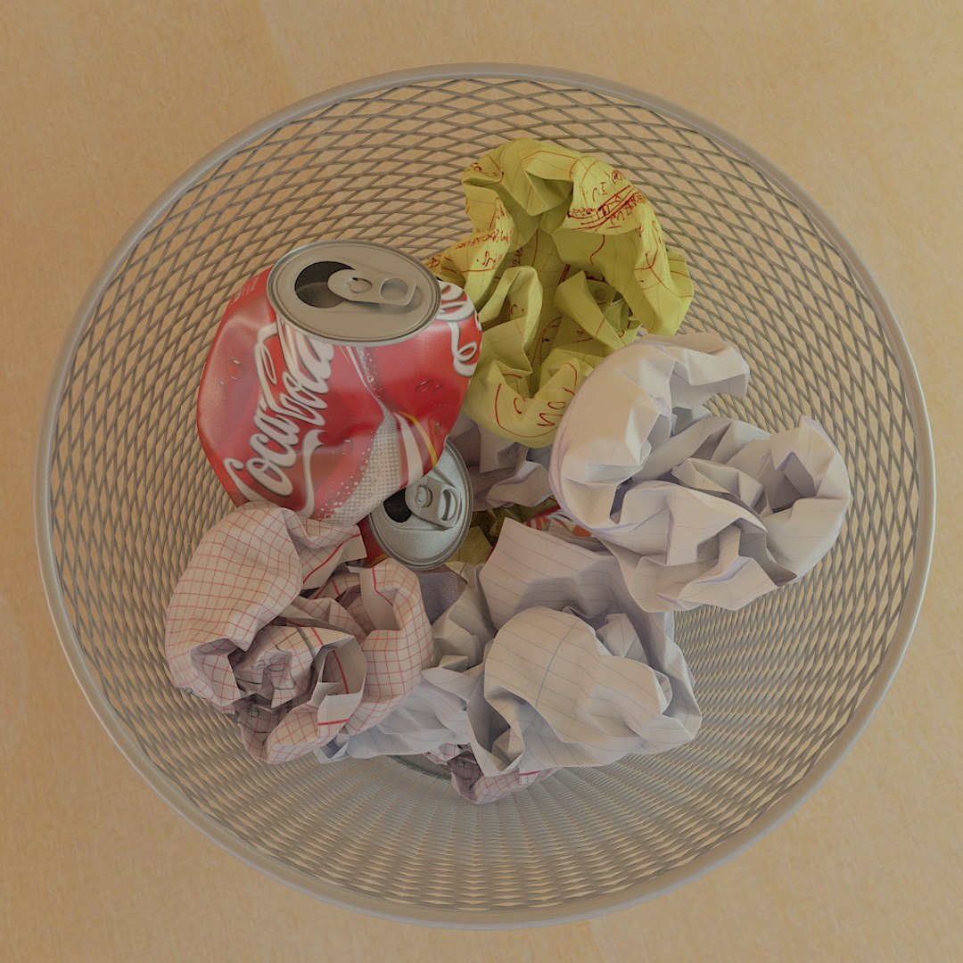 3d model of waste paper basket
