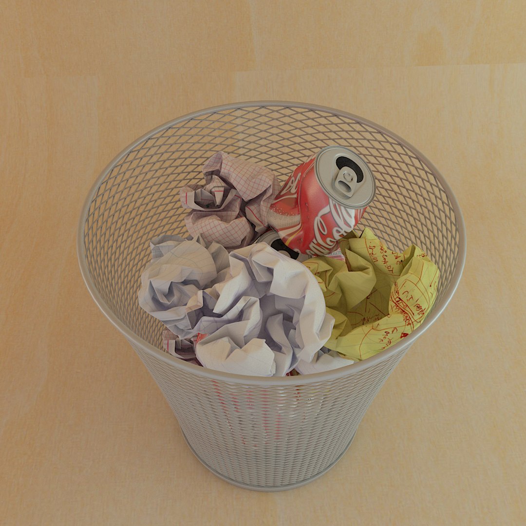 3d model of waste paper basket