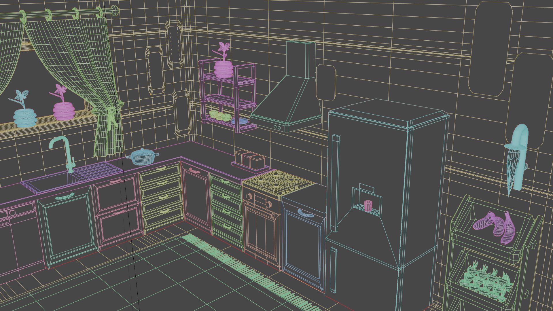 3D Isometric Kitchen - Room Model - TurboSquid 2261596