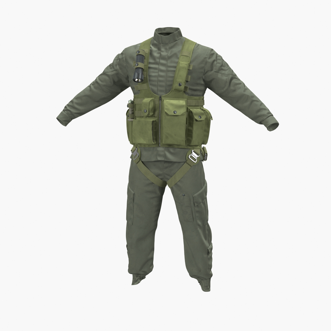 3d Obj Helicopter Pilot Uniform 3
