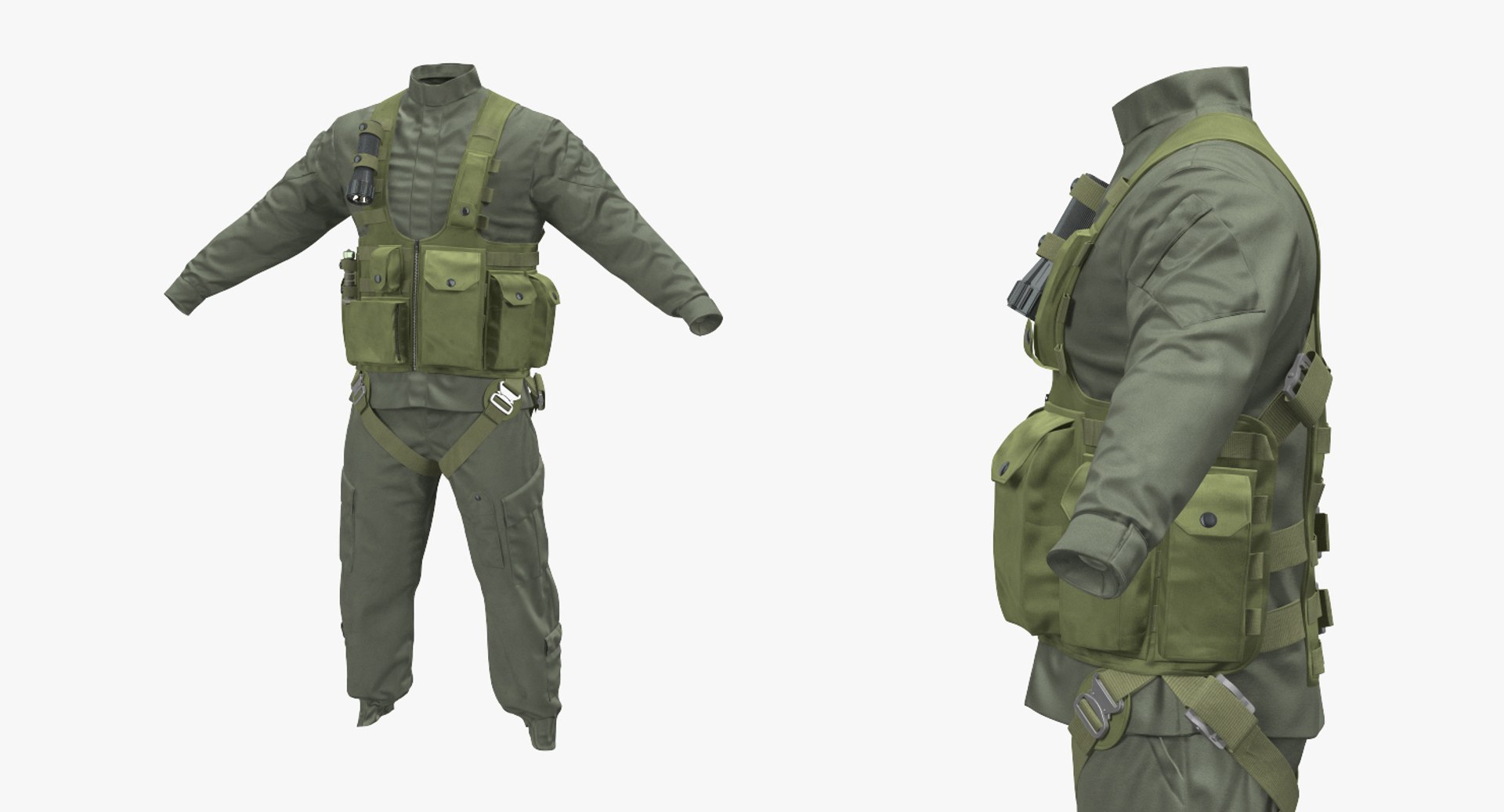 3d Obj Helicopter Pilot Uniform 3