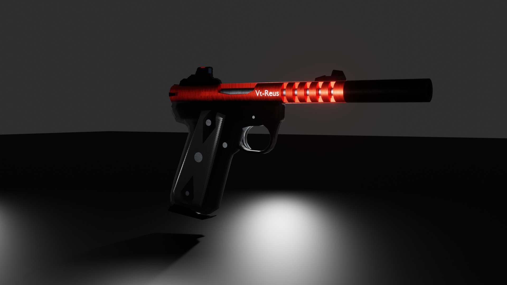 3D Customize Modern Luger With Red Dot - TurboSquid 1747559