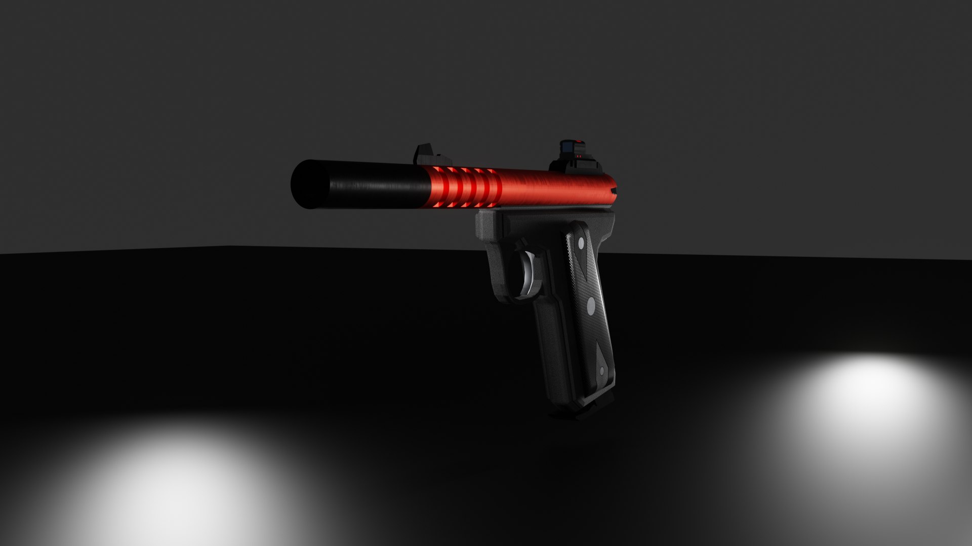 3D Customize Modern Luger With Red Dot - TurboSquid 1747559