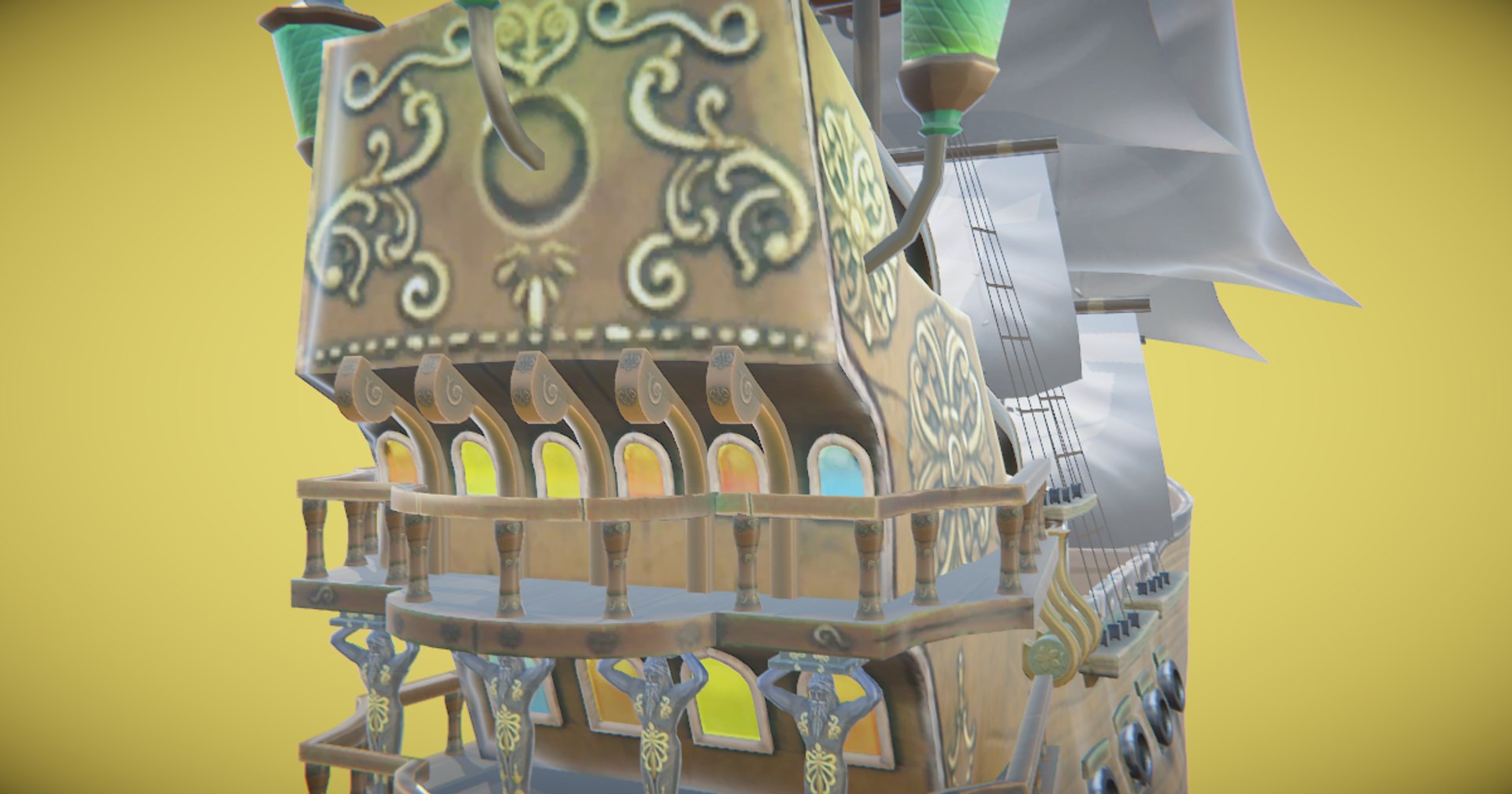 3D monster ship whale - TurboSquid 1296634