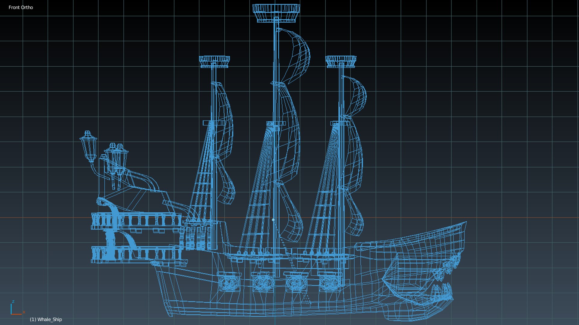 3D monster ship whale - TurboSquid 1296634