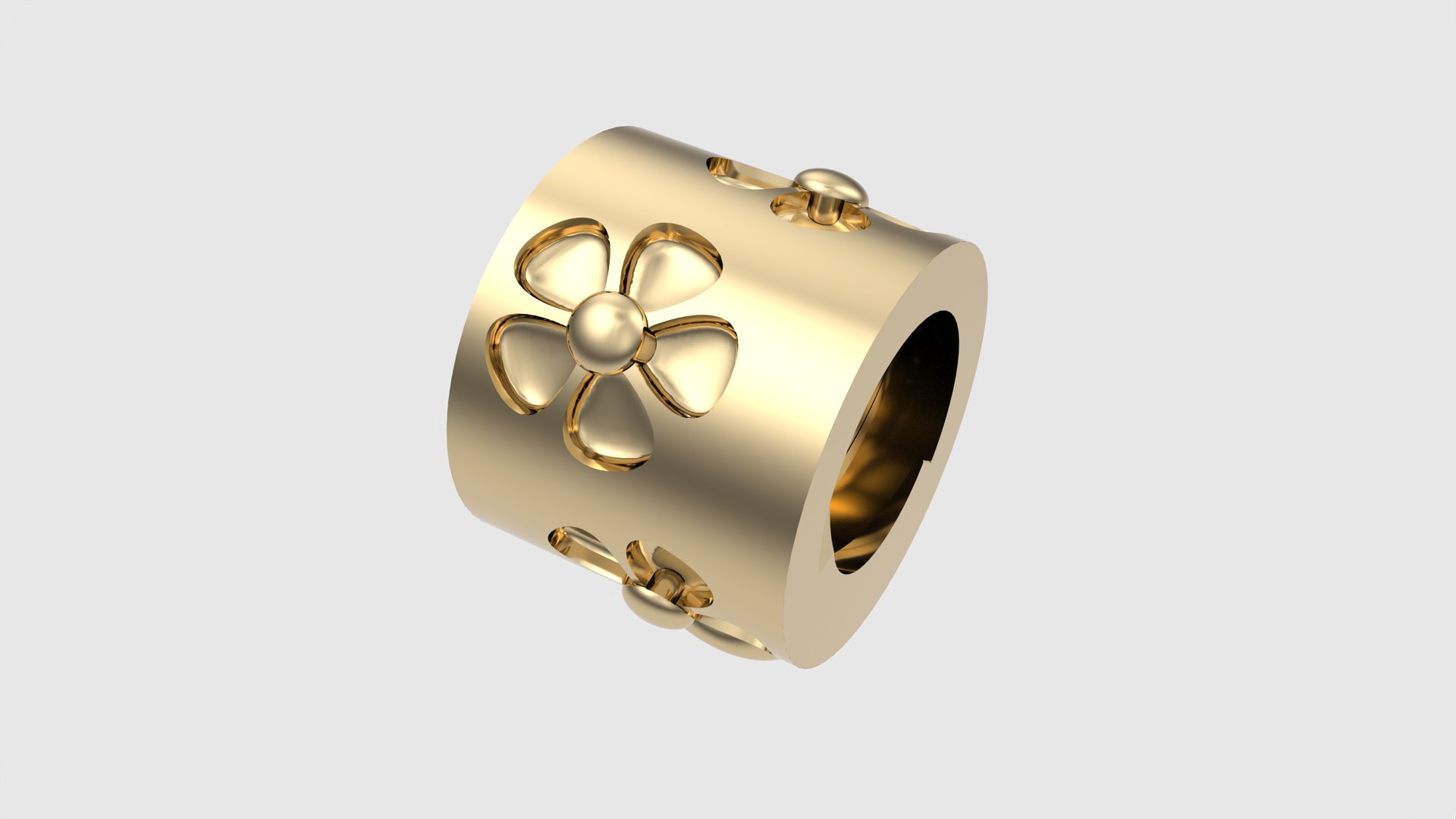 3D Model Floral Charm Bead JDBCo - TurboSquid 2342214