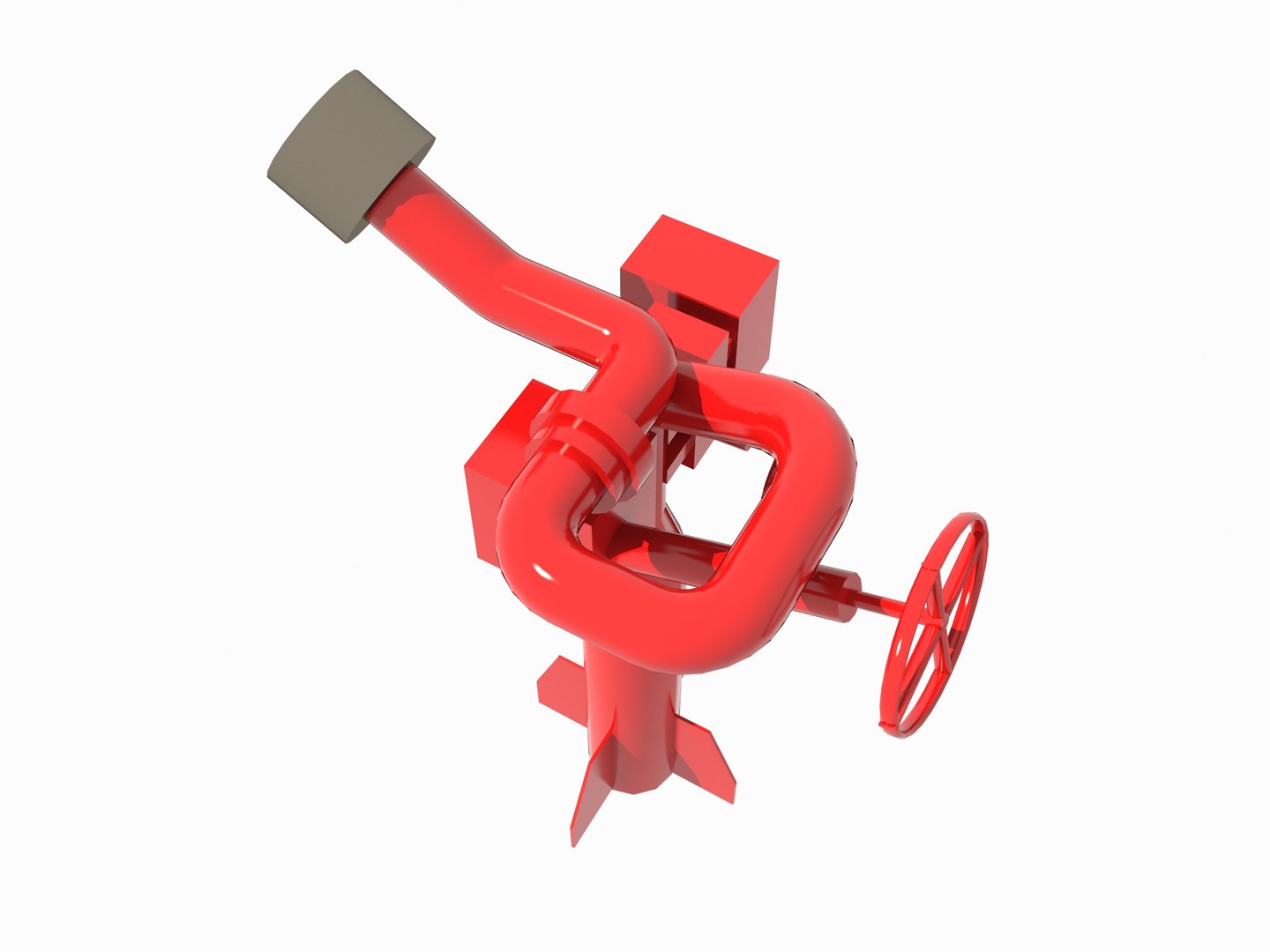 Fire Monitor 3D Model - TurboSquid 1896922