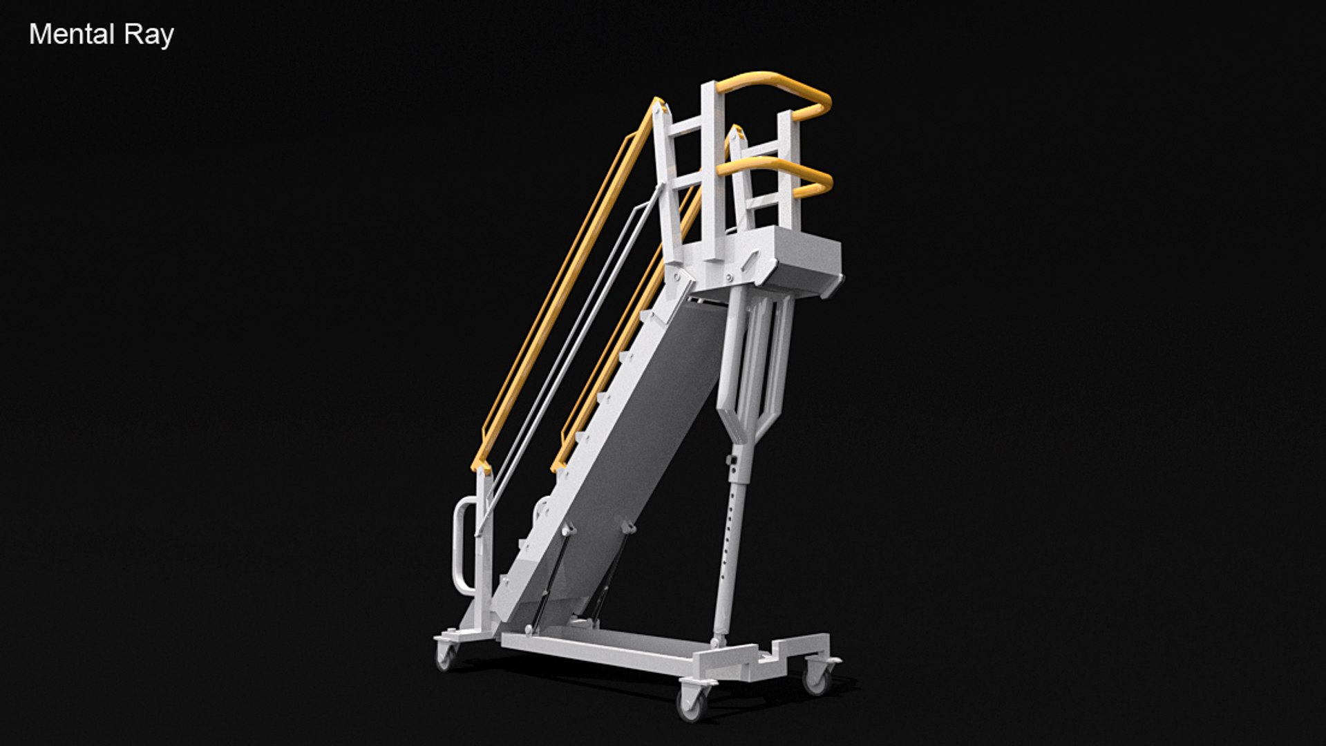 Rolling Ladder 3D Model - TurboSquid 1832359