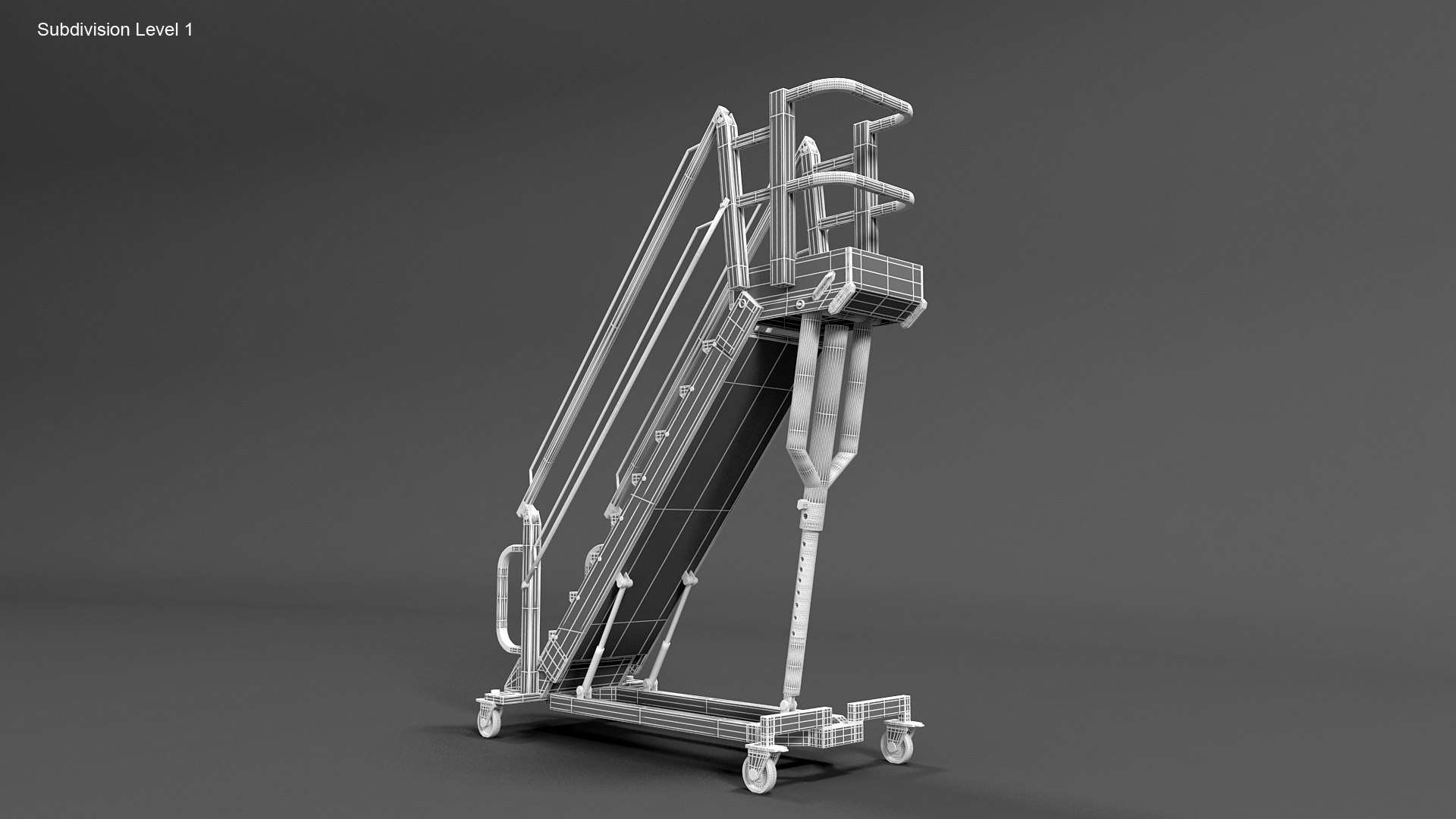 Rolling Ladder 3D Model - TurboSquid 1832359