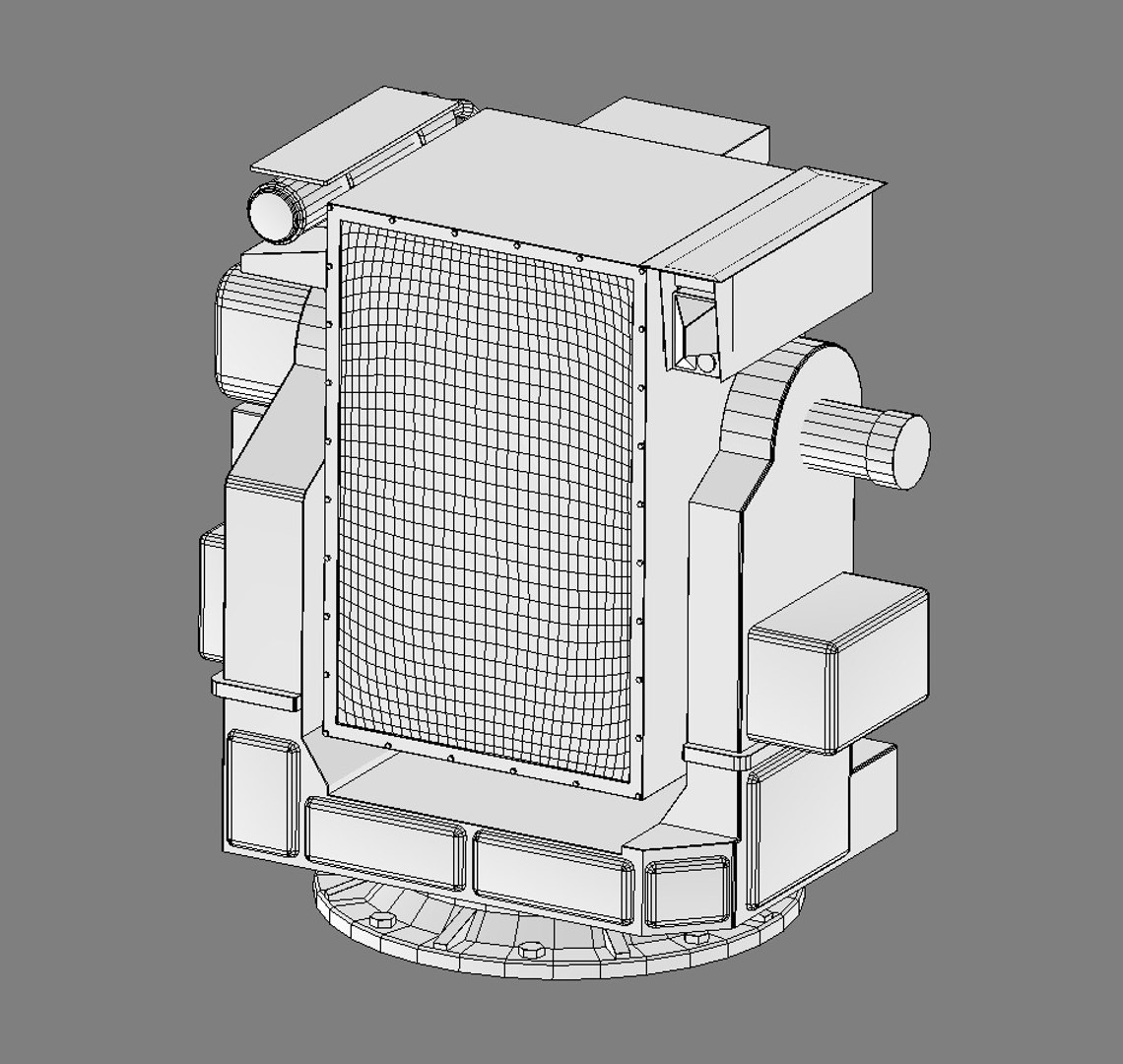 a-190 gun mount 3d model