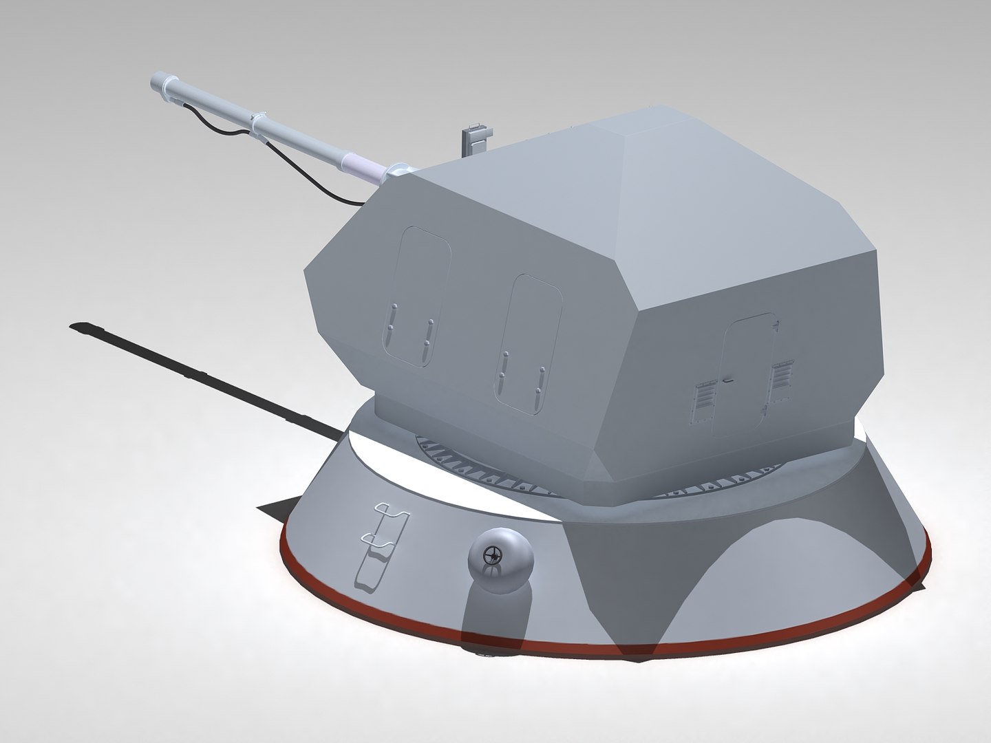 a-190 gun mount 3d model