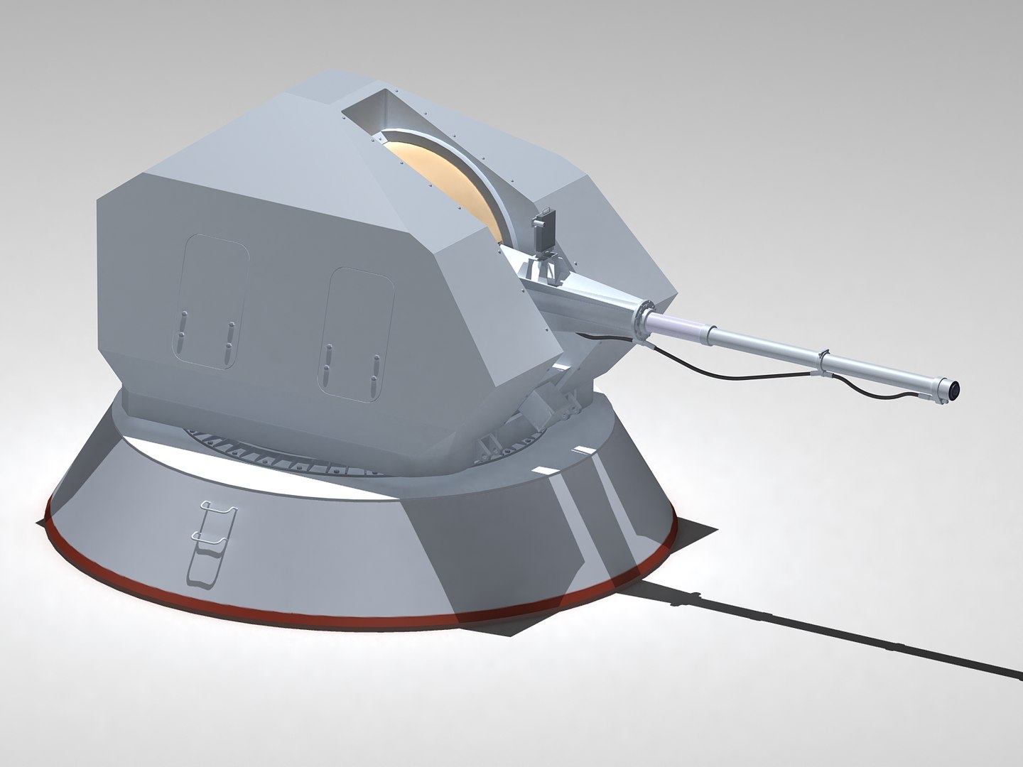 a-190 gun mount 3d model