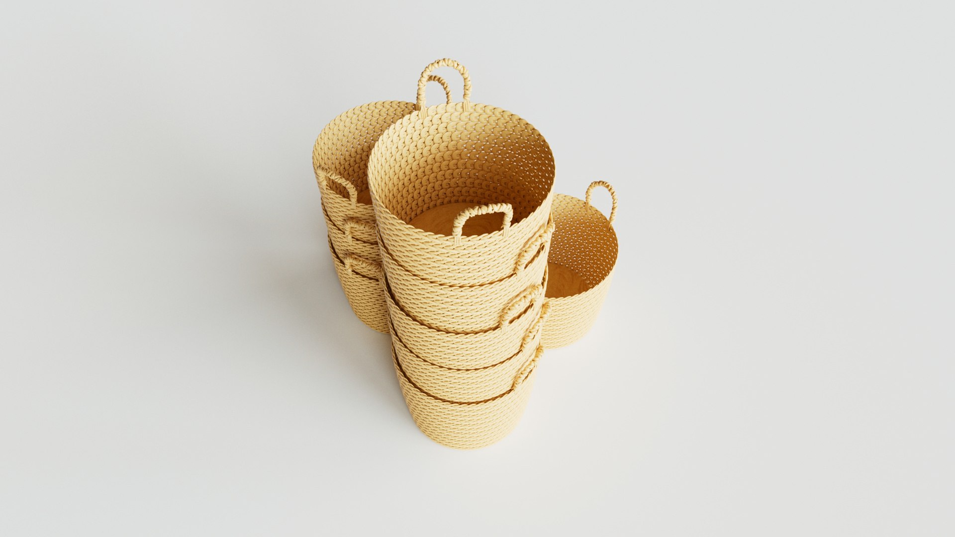 Basket Stacked Bundle - 3D Assets Model - TurboSquid 1836032