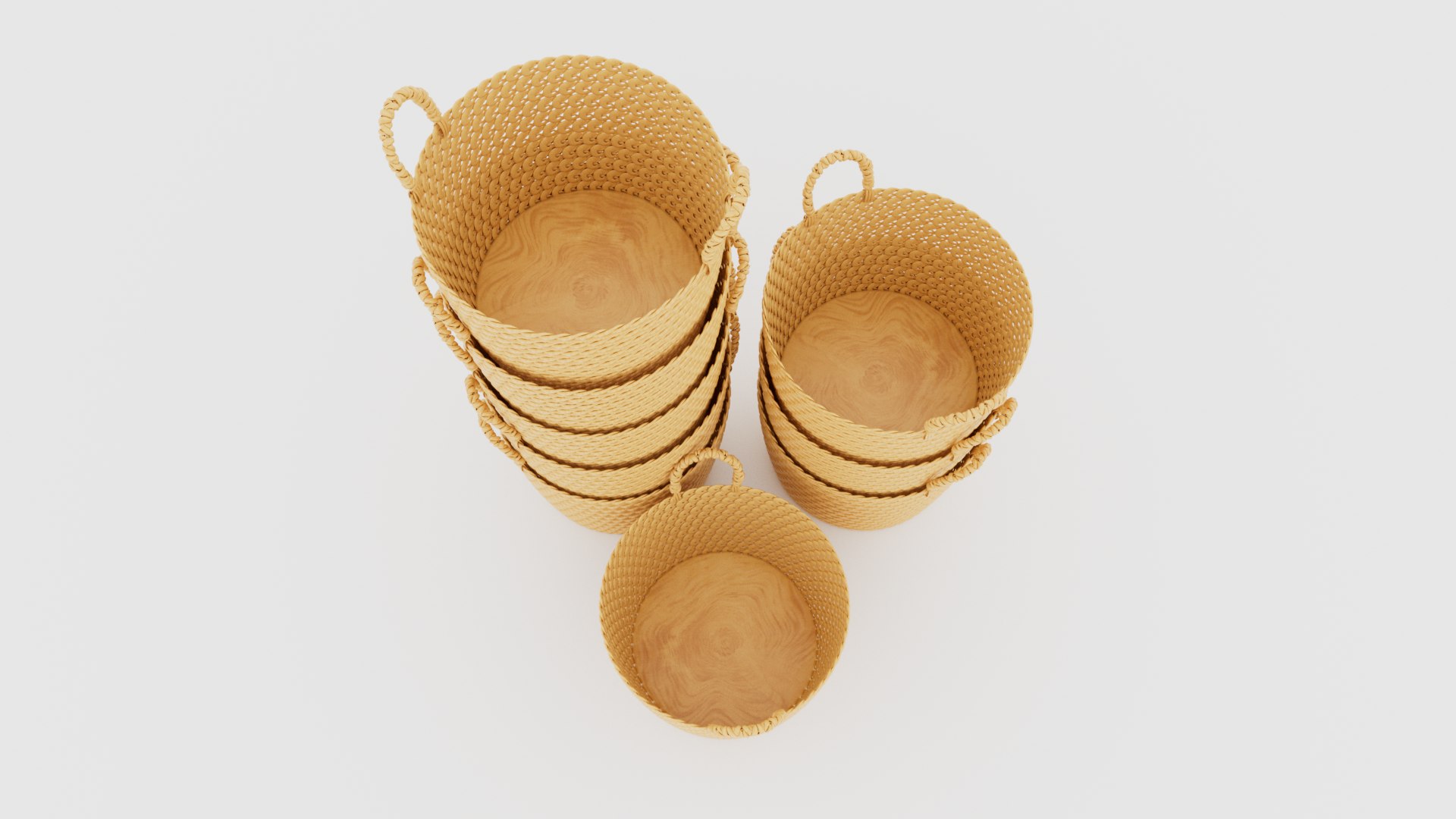 Basket Stacked Bundle - 3D Assets Model - TurboSquid 1836032