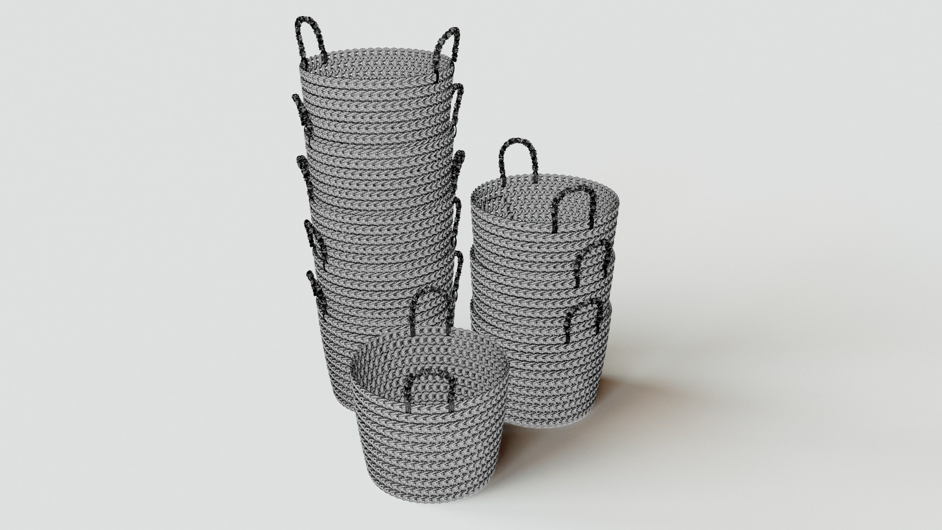 Basket Stacked Bundle - 3D Assets Model - TurboSquid 1836032