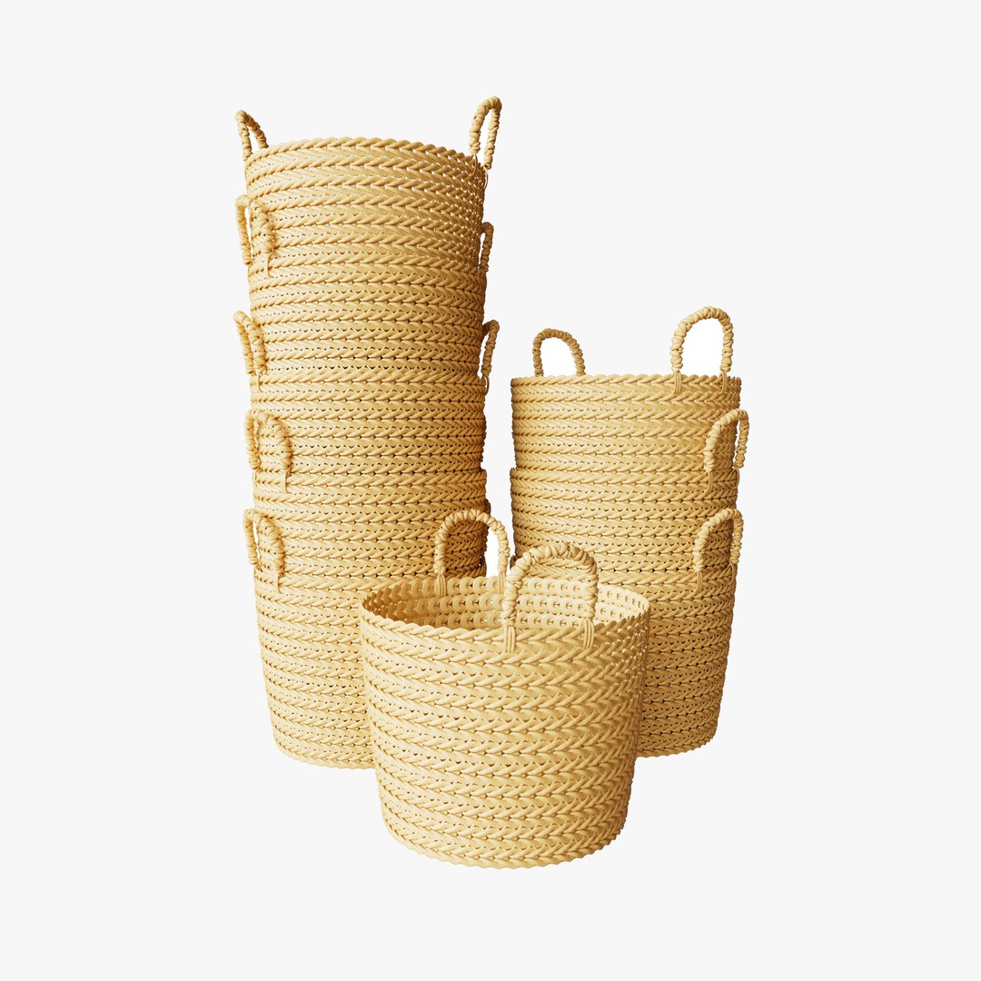 Basket stacked Bundle - 3D Assets model - TurboSquid 1836032