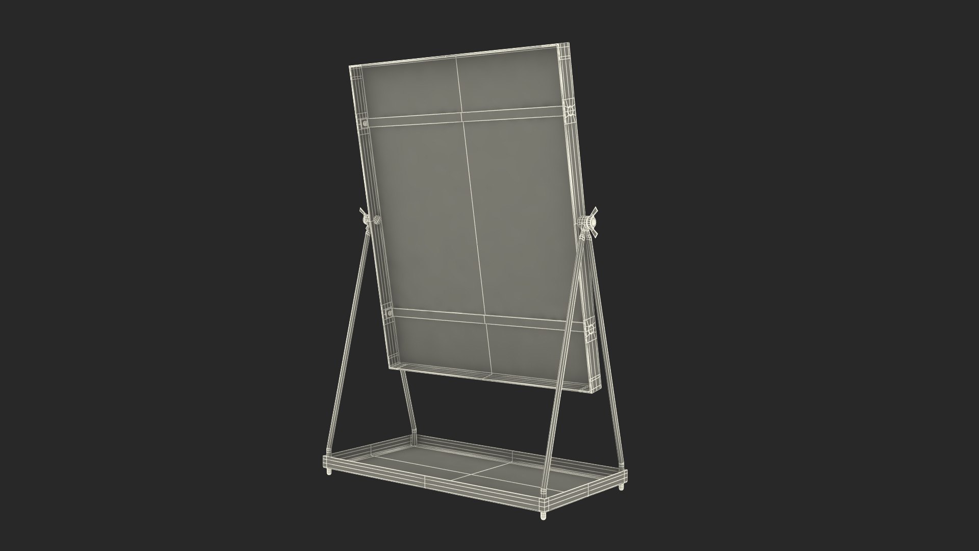 3D Gold Standing Table Mirror Model - TurboSquid 1468762