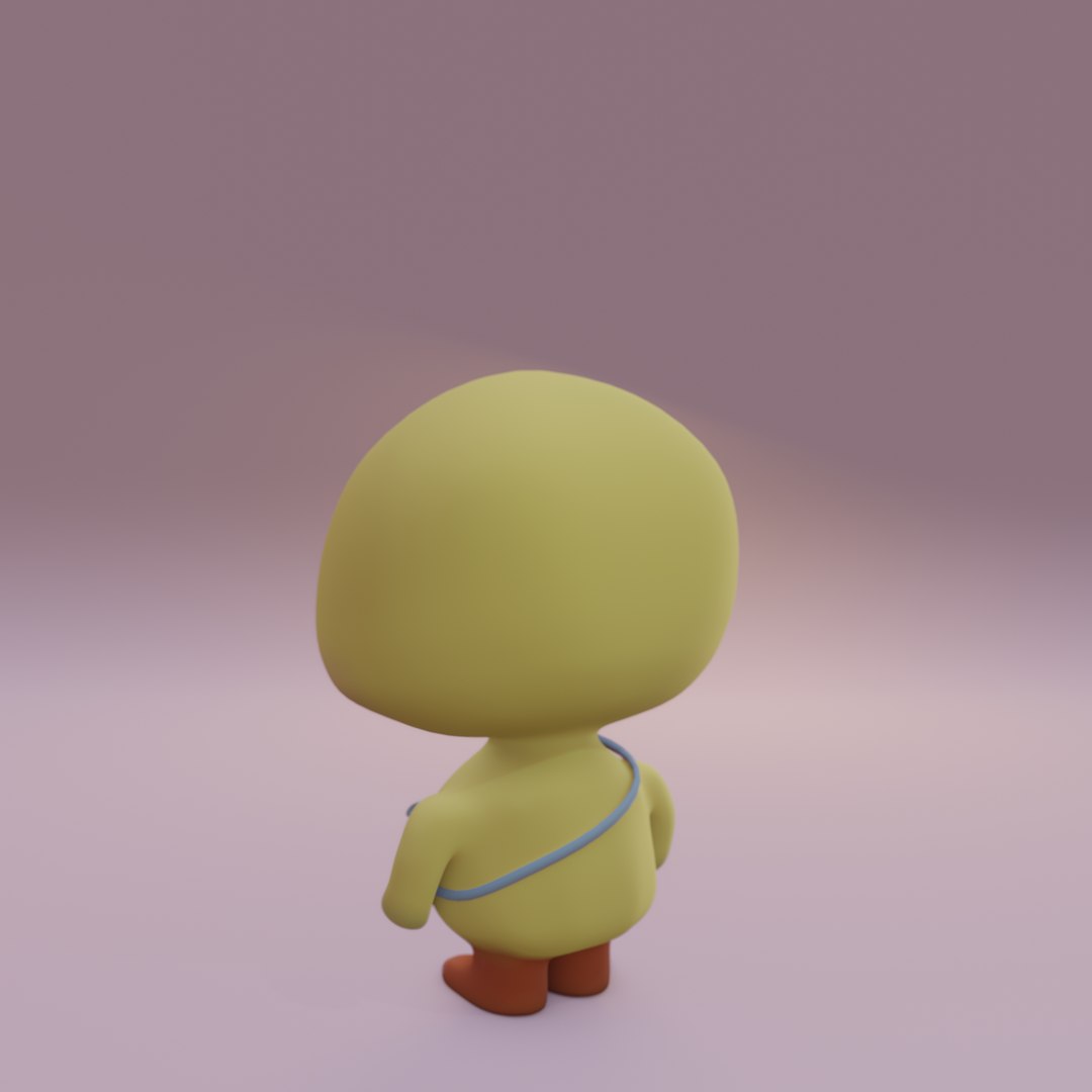 Kawaii Baby Duck 3D Model - TurboSquid 2226833