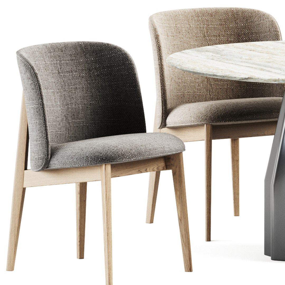 3D Abrey Chair By Calligaris And Burin Table By Viccarbe Model ...