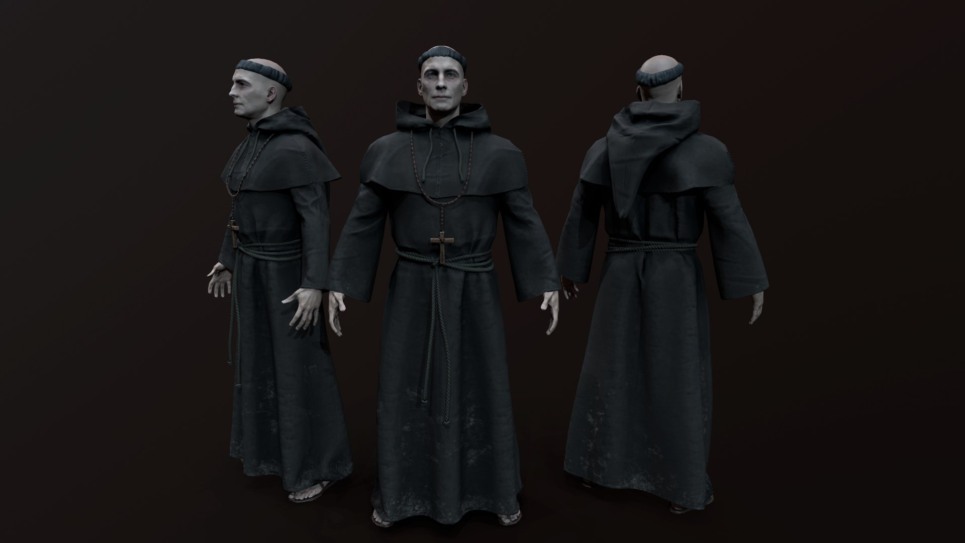 Monk Model - TurboSquid 1483647