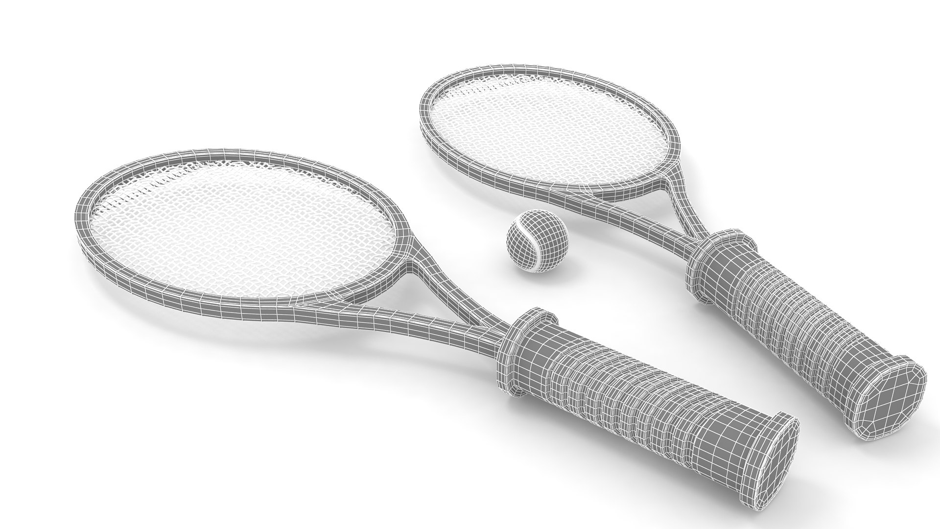 3D Tennis Racquet with Ball - TurboSquid 1857377