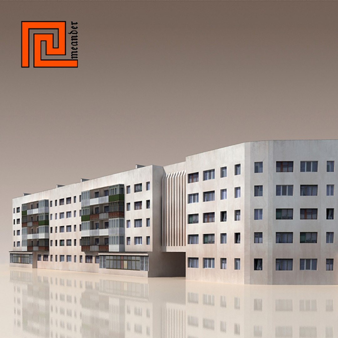 C4d Building Modelled