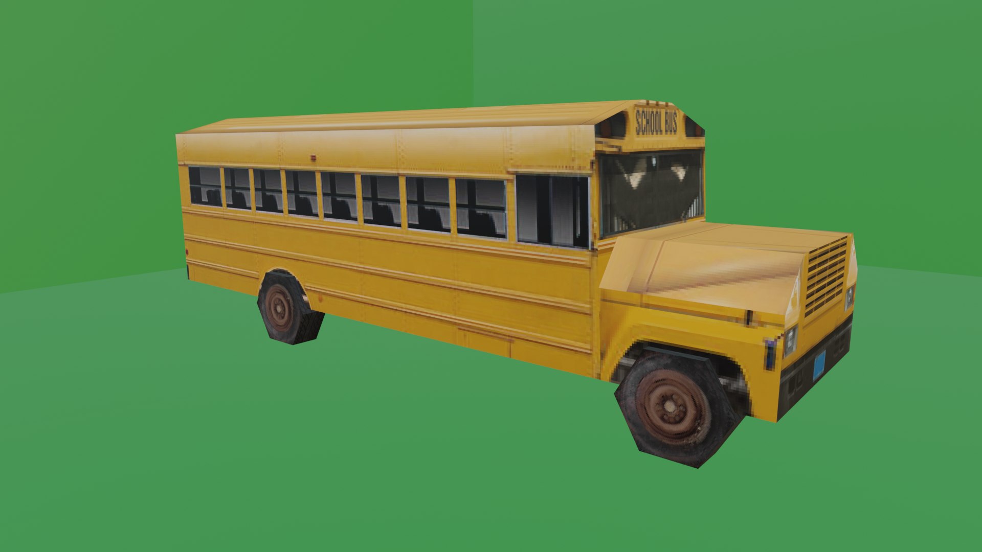 3D SCHOOL BUS - LOW POLY - PS1 RETRO STYLE - TurboSquid 2305557