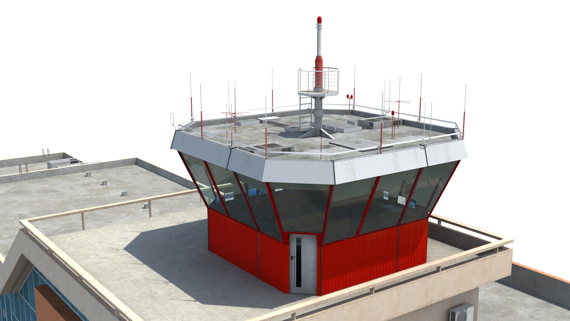 3D Model Airport Terminal With ATC - TurboSquid 2105282