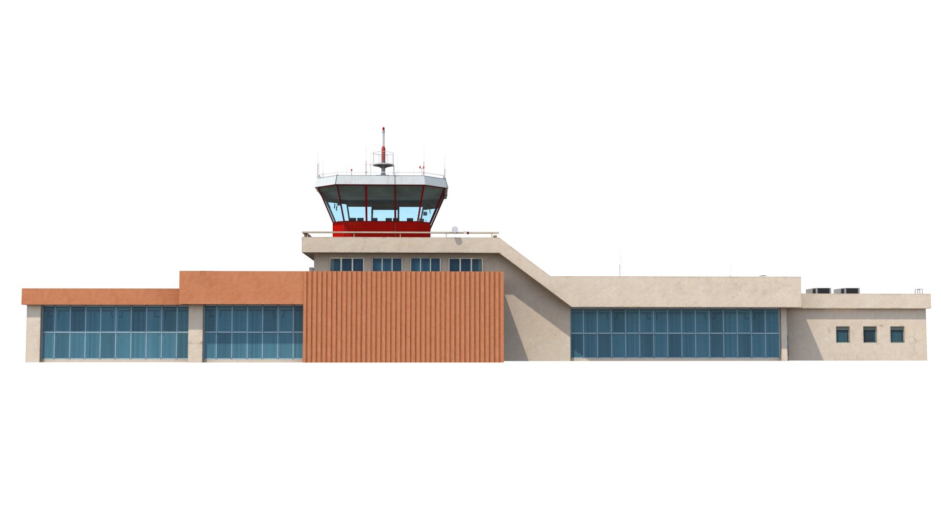 3D Model Airport Terminal With ATC - TurboSquid 2105282