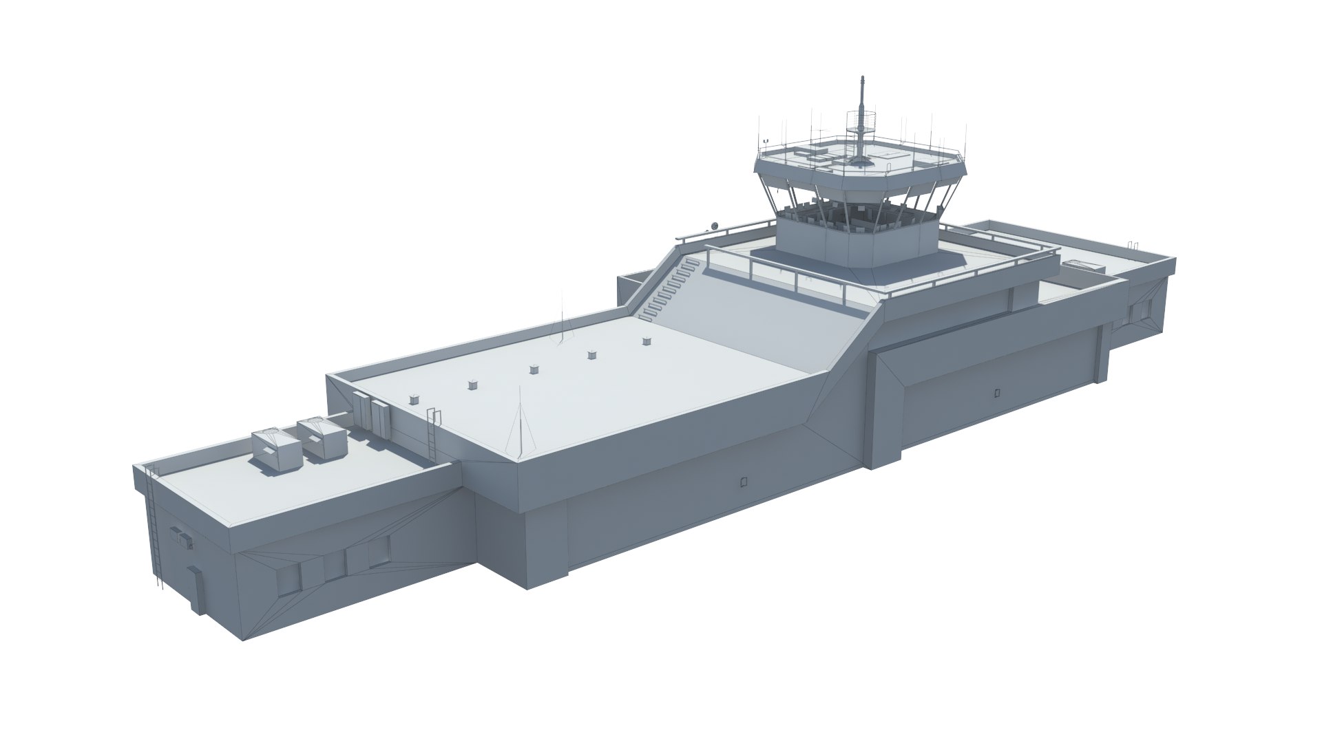 3D Model Airport Terminal With ATC - TurboSquid 2105282