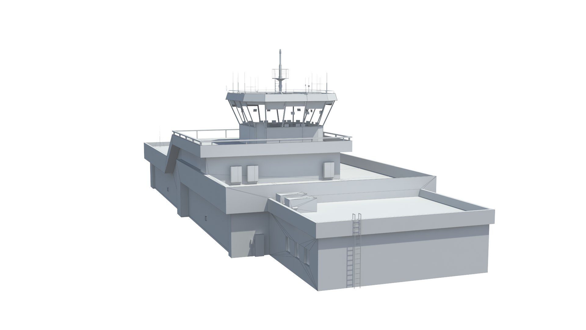 3D Model Airport Terminal With ATC - TurboSquid 2105282