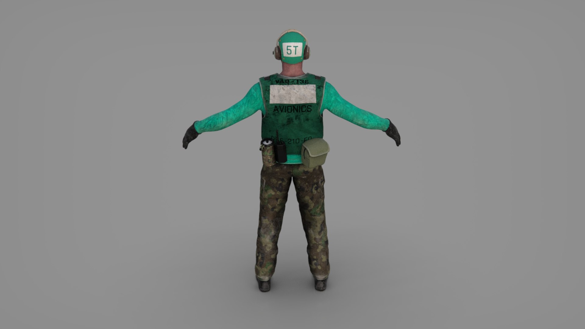 US NAVY Flight Deck Crew Green model - TurboSquid 1778059