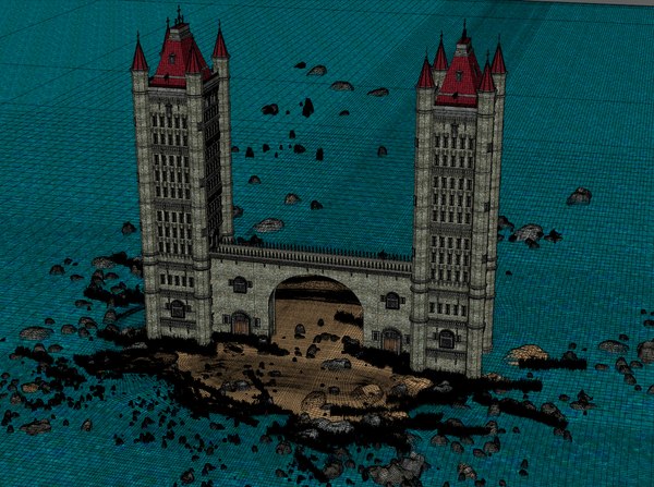 Fantasy island tower 3D model - TurboSquid 1330981